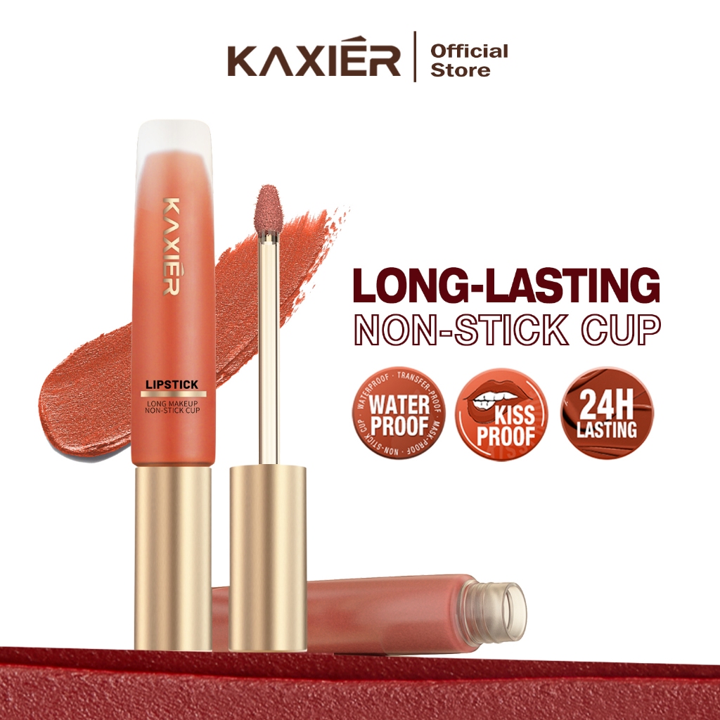 KAXIER Matte Lipstick - Lipstik Cecair Tahan Lama 24 Jam, Kalis Air ...