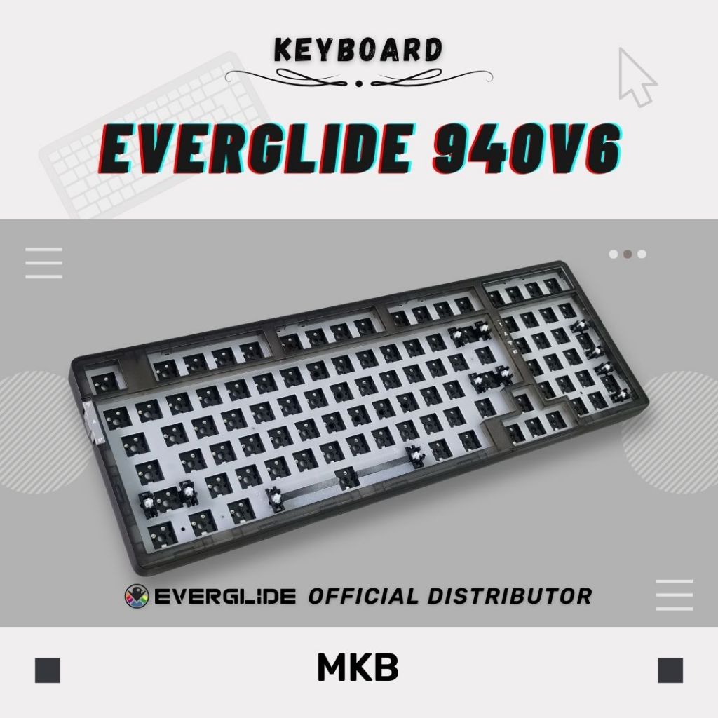 Everglide 940V6 Hot-Swap Custom RGB Tri-Mode Gasket Stucture 2.4GHz ...
