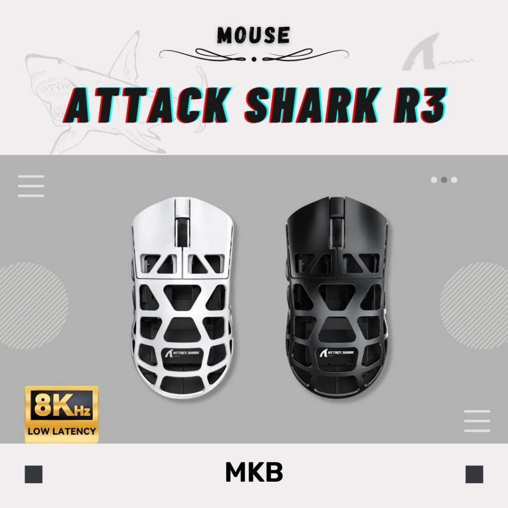 Attack Shark R3 Magnesium Alloy Super Light 8KHz Polling Rate Wireless ...