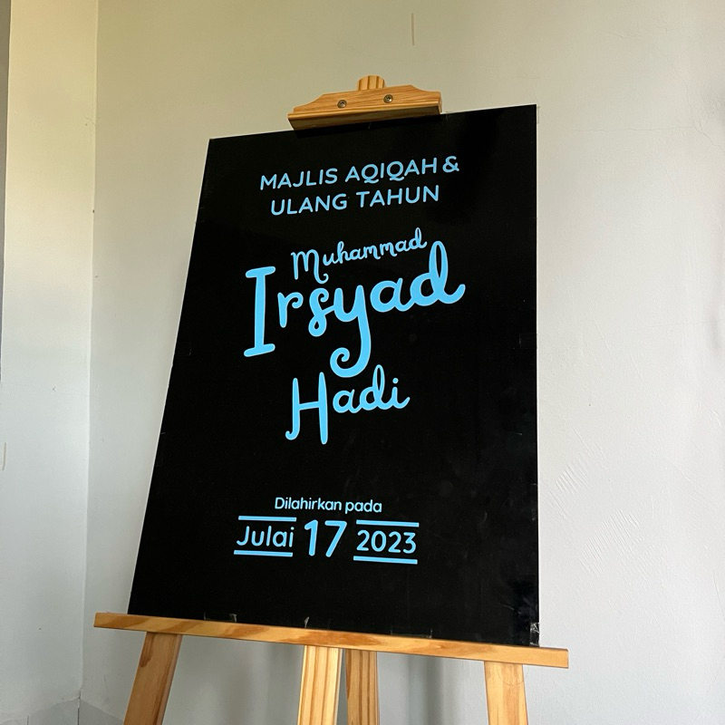 Welcome board Majlis Aqiqah / Tunang Kahwin / Birthday (Saiz A2 ...