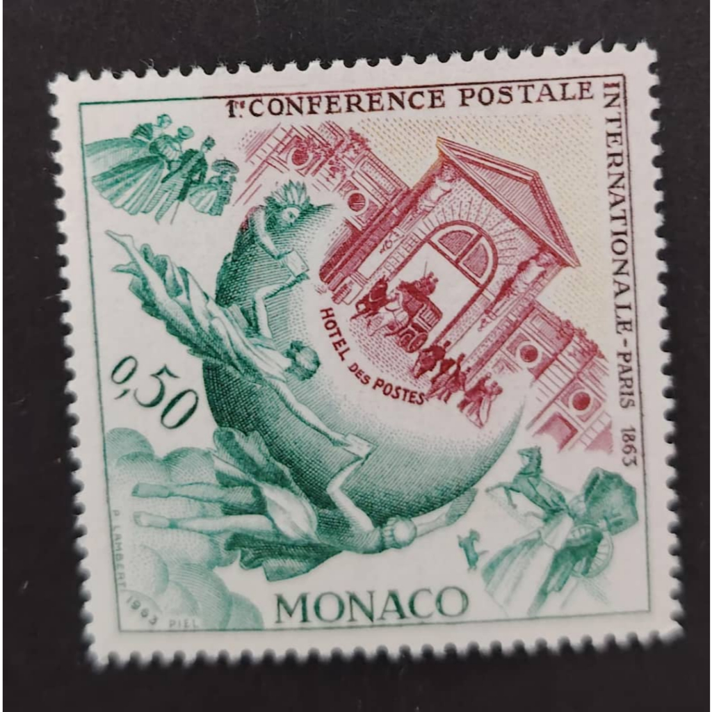 Monaco , 1963 The 100th Anniversary of the Paris Postal Conference ...