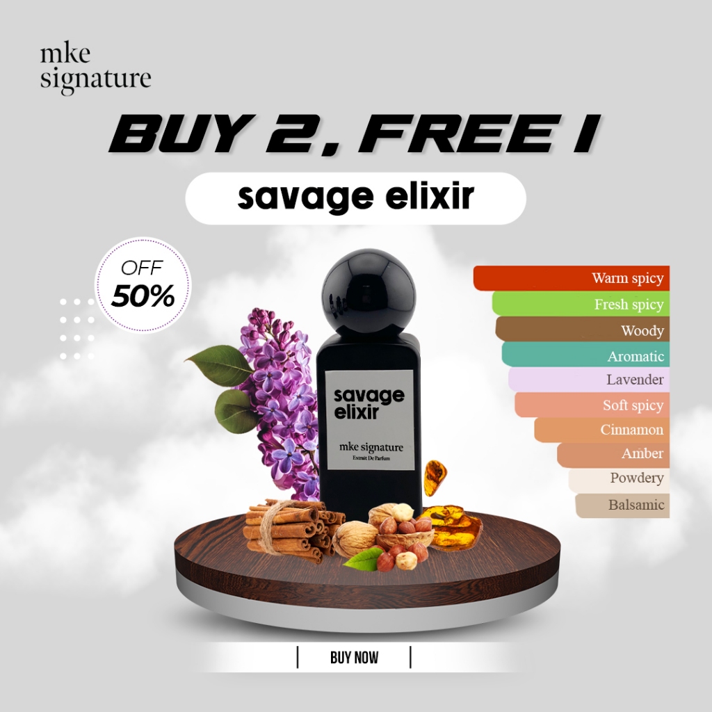 SAVAGE ELIXIR Perfume by Mke Signature 30ML (Extrait de Parfum) | Shopee Malaysia