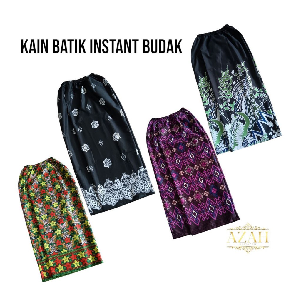 KAIN BATIK INSTANT BUDAK SIAP GETAH/KAIN BATIK SELISIH | Shopee Malaysia
