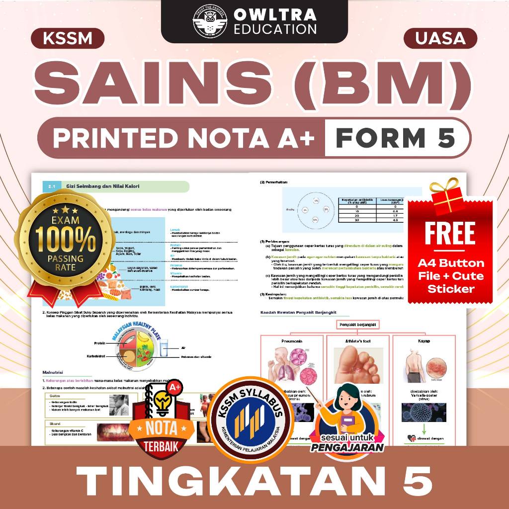 Nota Sains (Malay) UASA Tingkatan 5 SPM Nota A+ (Printed Note) | Shopee ...