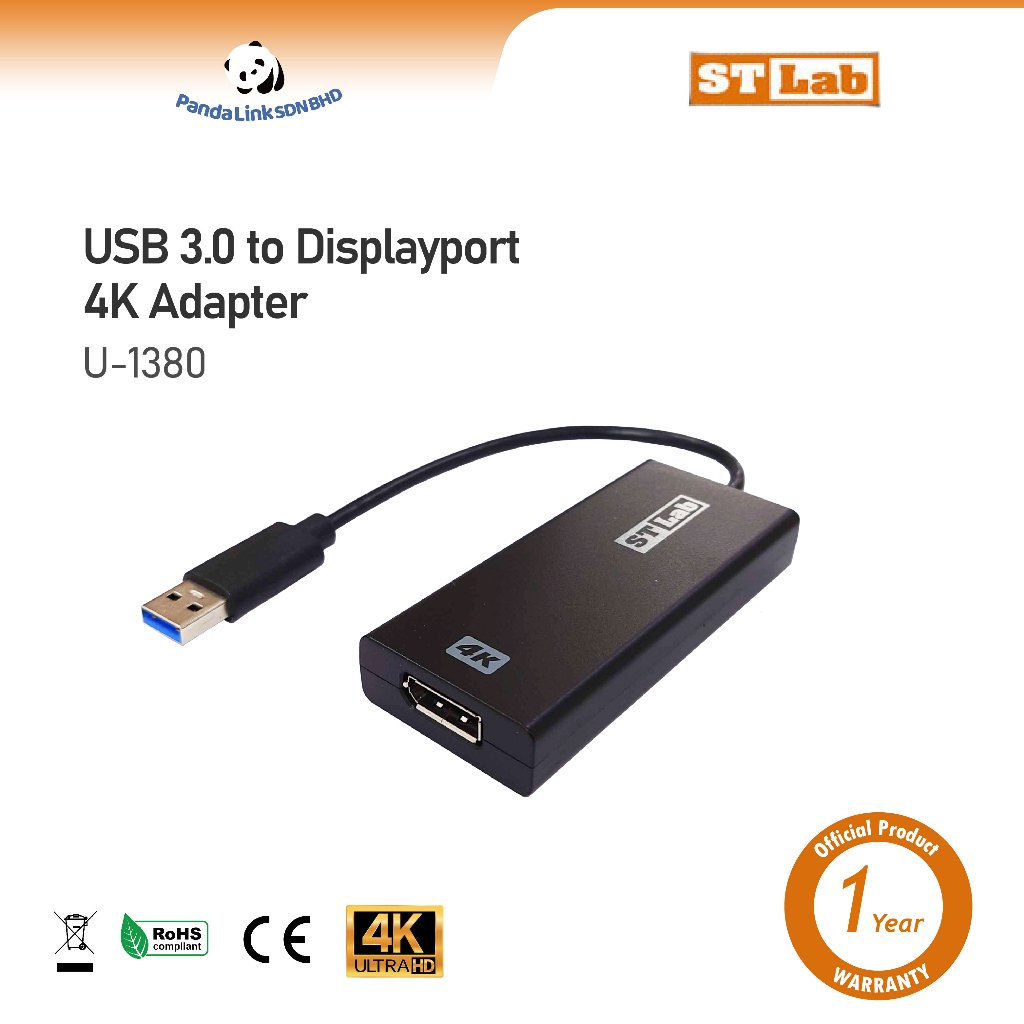 ST-LAB U-1380 USB3.0 to DisplayPort 4K Adapter | Shopee Malaysia