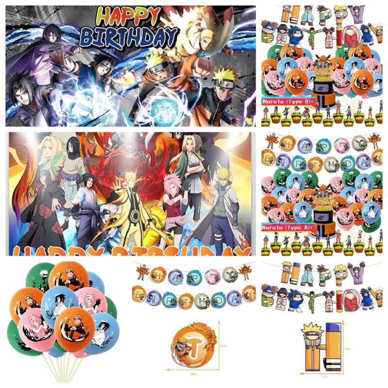 🇲🇾🎁2025 Naruto Birthday banner backdrops background 150*100cm | Shopee ...