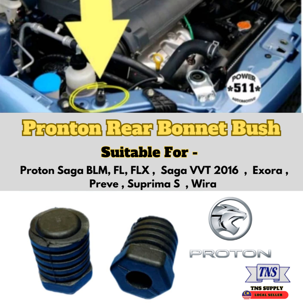 Proton Bonnet Bush Front Rear Rubber Getah Bush Bonet Depan Belakang ...