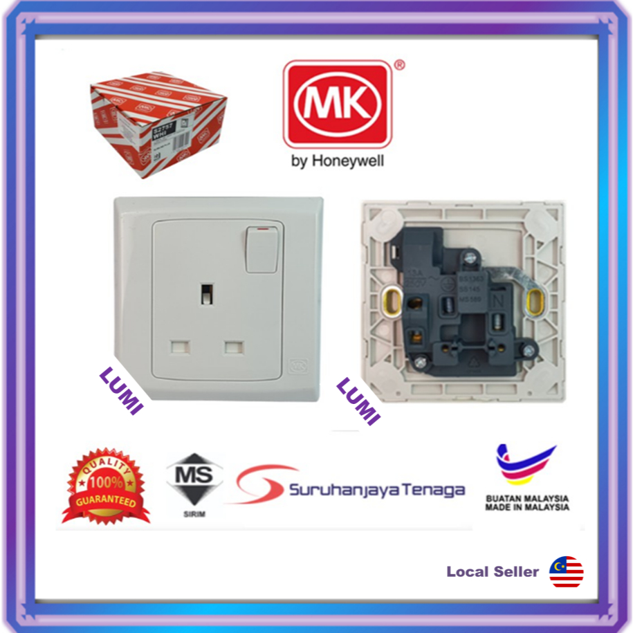 MK 1 Gang 13A 250v SP Switched Socket Outlet | Shopee Malaysia