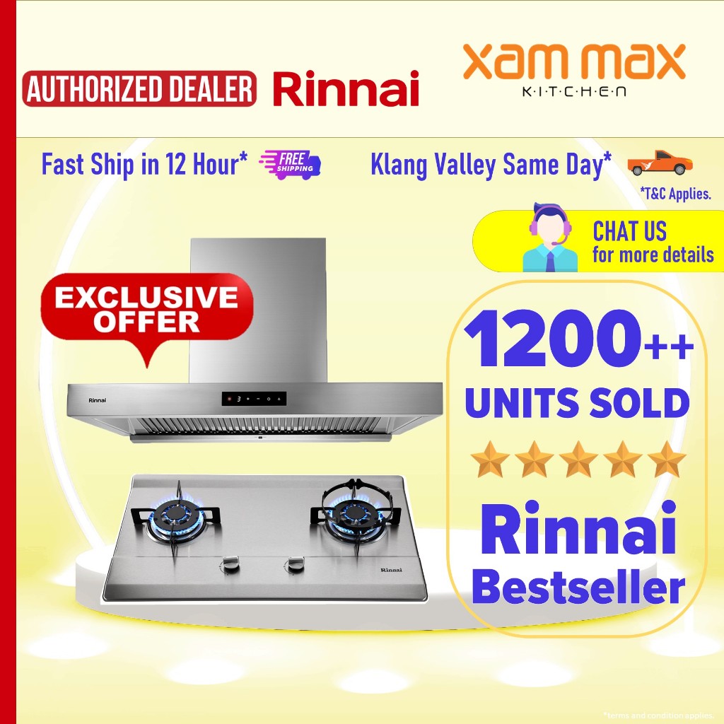 Rinnai RB-712N-S 2 Burner Built-in Stainless-Steel Cooker Hob / Kitchen ...