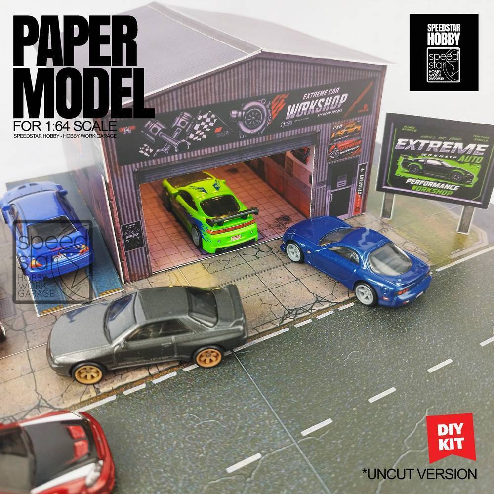 1:64 Diorama Design B1 - Extreme Car Workshop | Shopee Malaysia