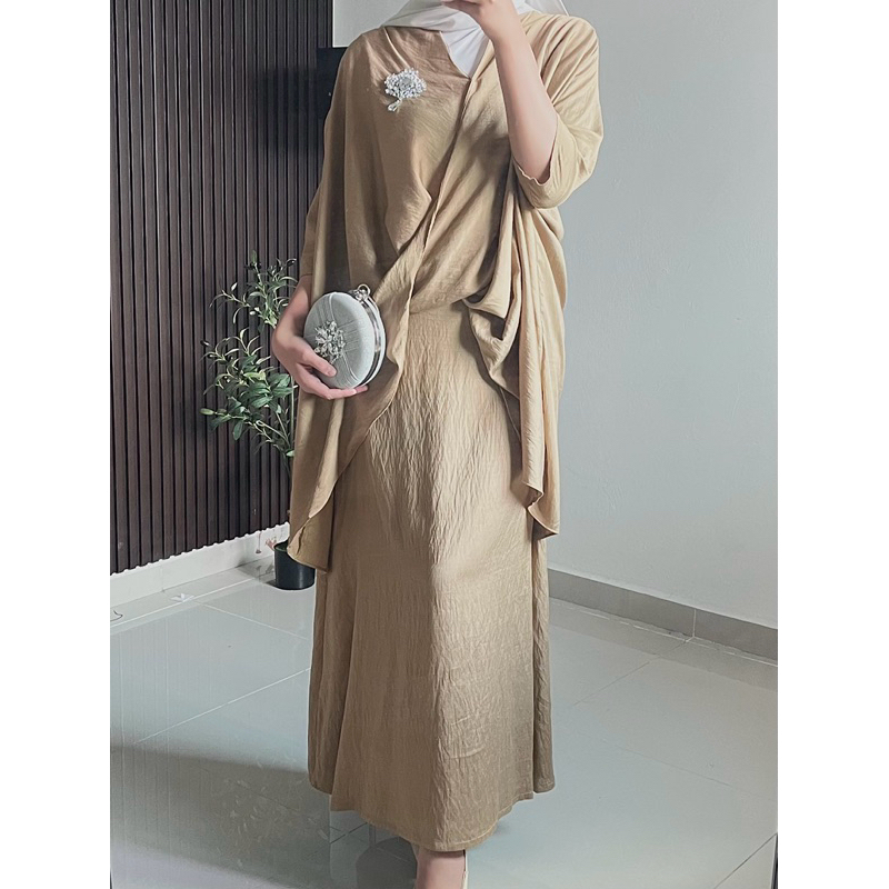 Lily Rose One Set Skirt In Expresso (Polo Linen) | Shopee Malaysia