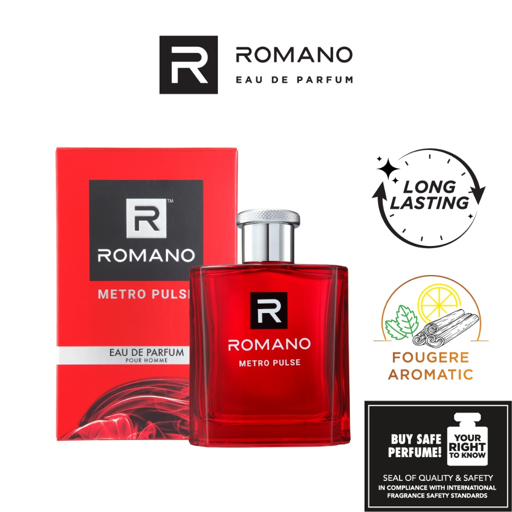 ROMANO EDP Metro Pulse Longer Lasting Modern Perfume (100ml) | Shopee ...