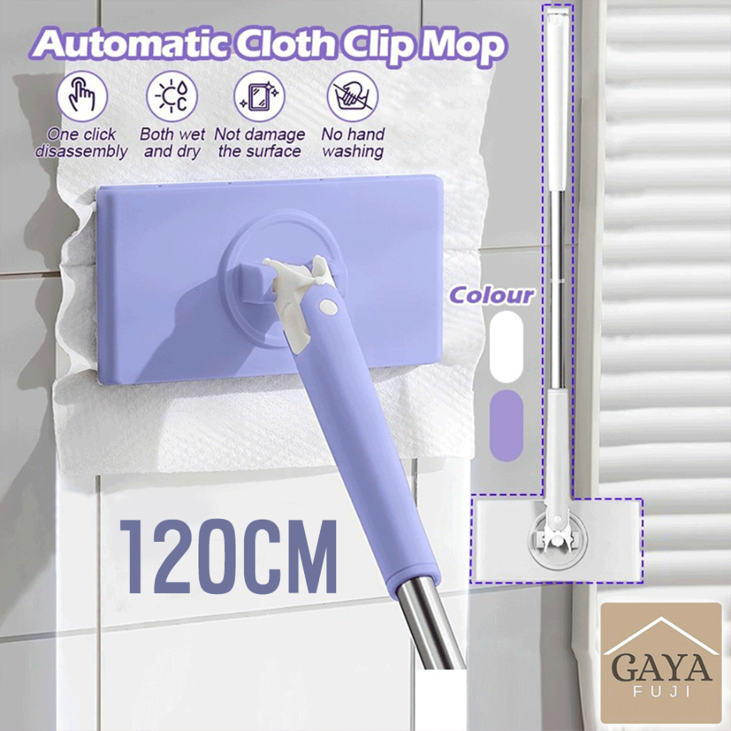 Mop Viral Mop Lantai Flat mop 360 Spin Rotate Mop Lazy Push Squeeze ...