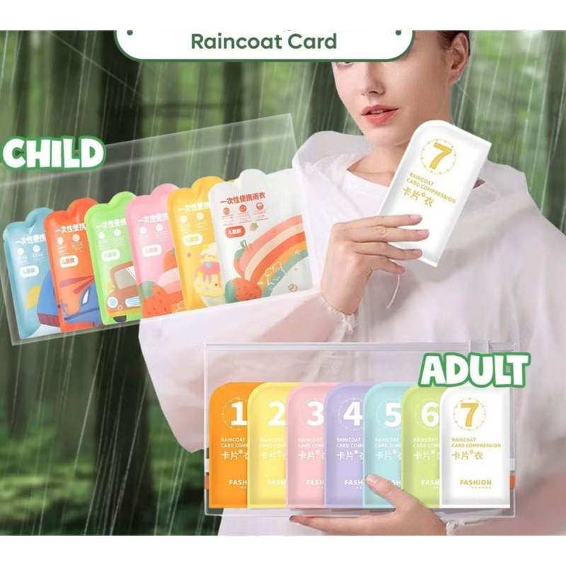 1pcs Baju Hujan Dewasa Kanak-kanak Pakain Hujan Rain Coat Kalis Air ...