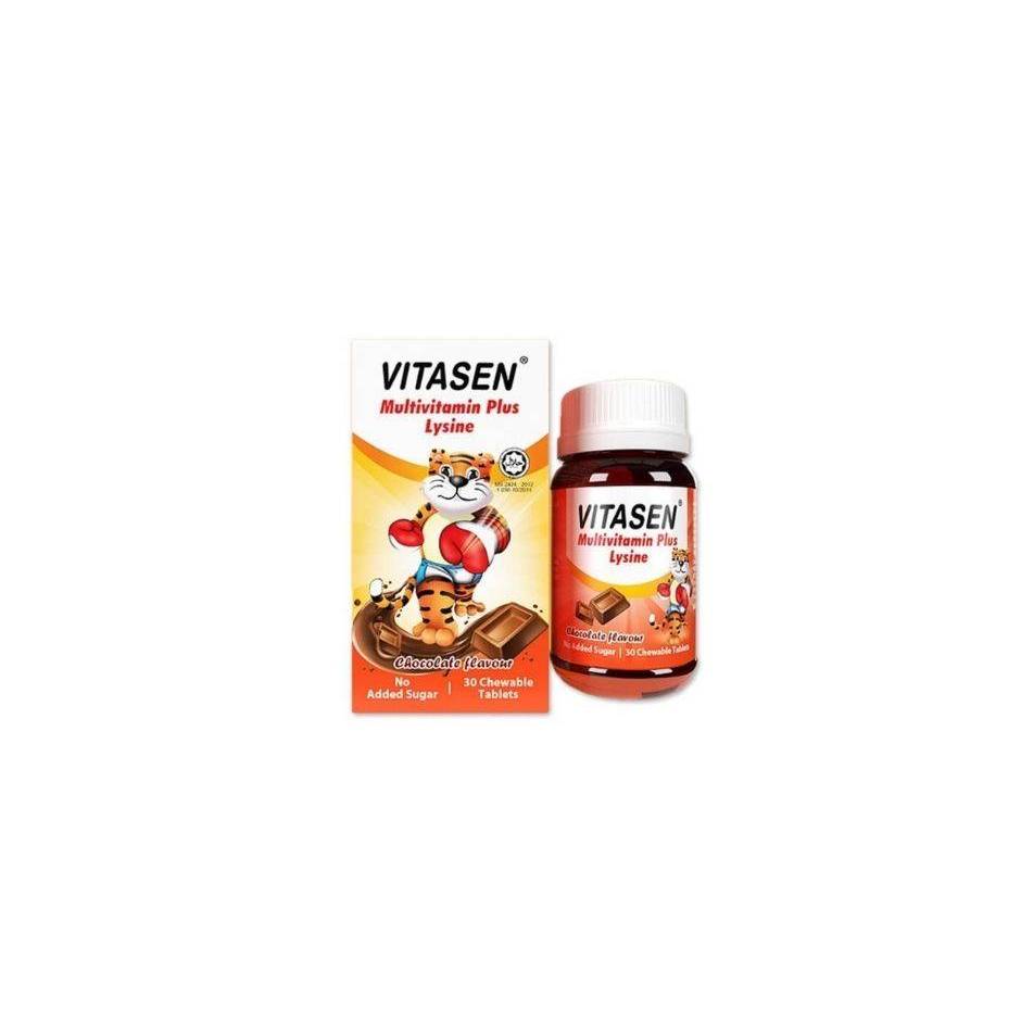 VITASEN Daily Multivitamin Plus Lysine Chewable Tablet (Chocolate ...