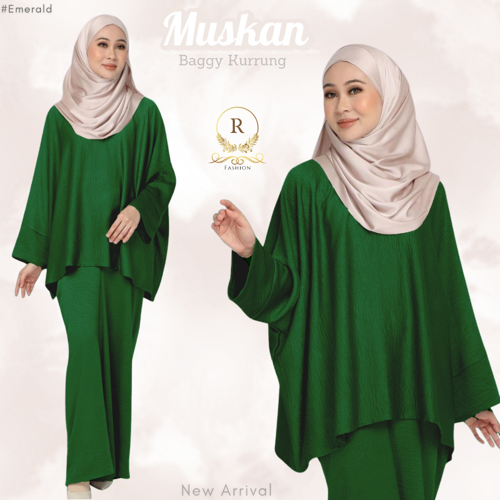 Exclusive New Muskan Baggy Kurung Moden Berteysen Wanita Clothing Set ...