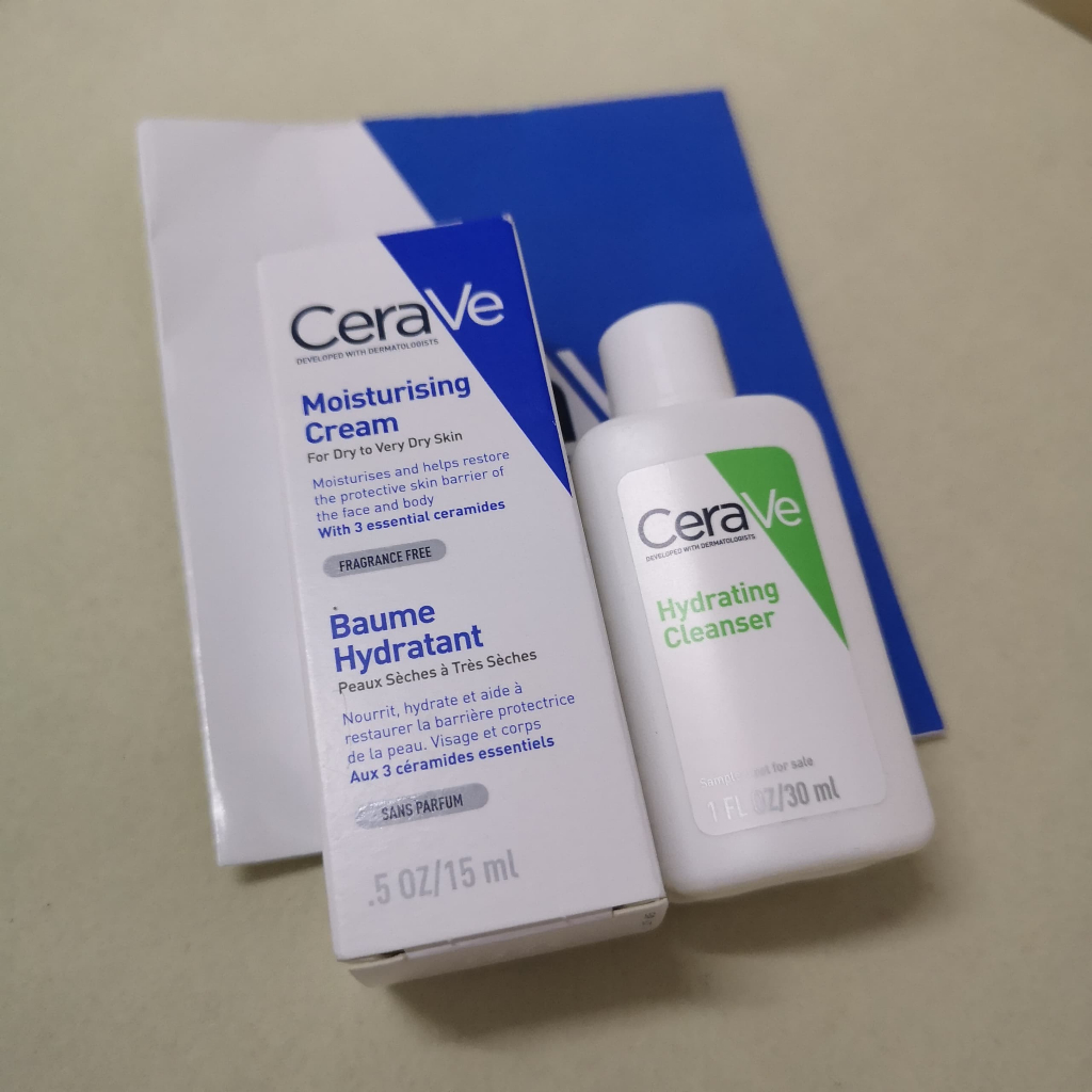 [ Travel Kit ] CeraVe Hydrating Cleanser (30ml )+Moisturising Cream ...