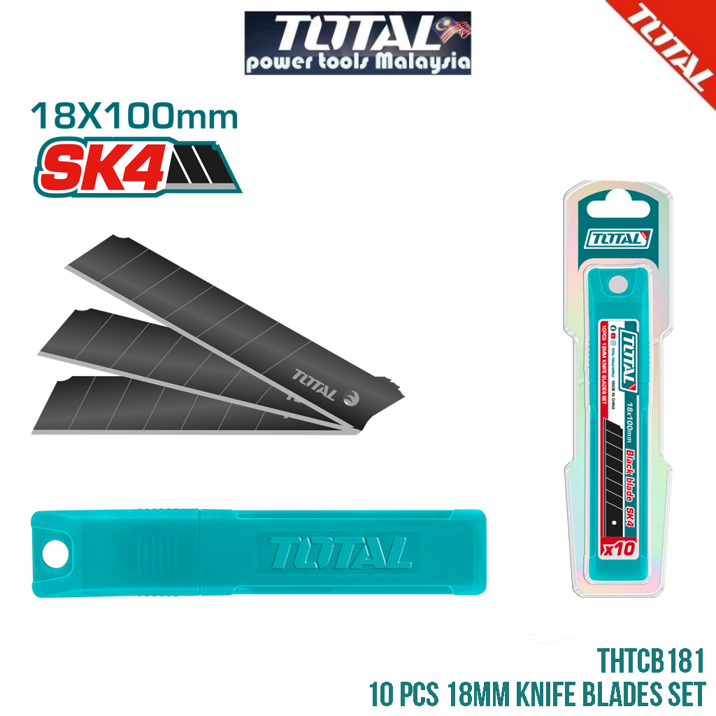 TOTAL Knife Blades Set Replacement Blades Suitable for Snap Off Blade ...