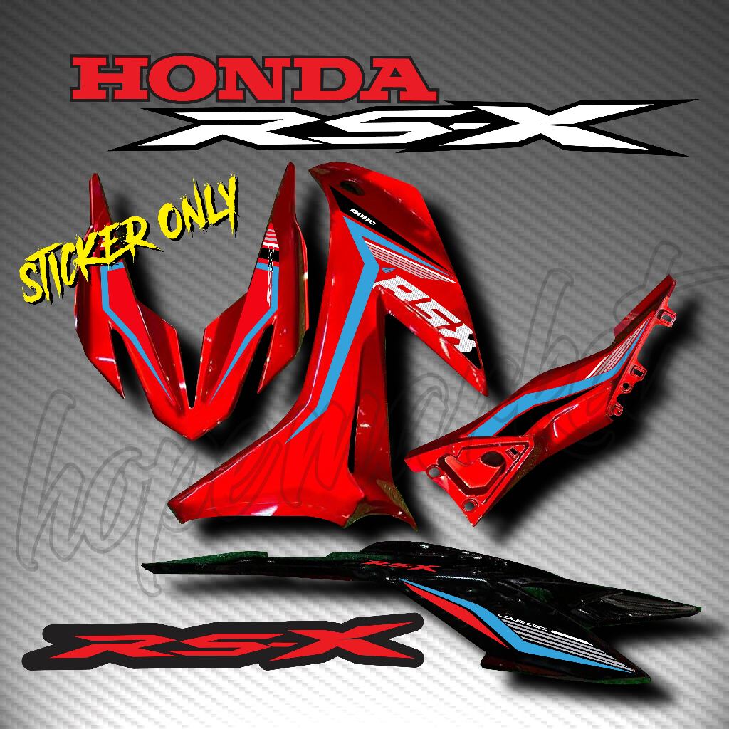 STRIPE MOTOR HONDA RSX 150 JMX (IND) DESIGN CUSTOM BODY STICKER ( READY ...