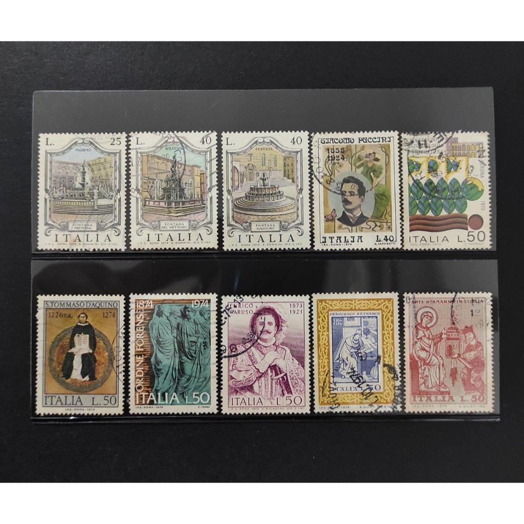 Italy Vintage Old Stamps Year 1970 - 1980 an Sell In Batch of 10 Pieces ...