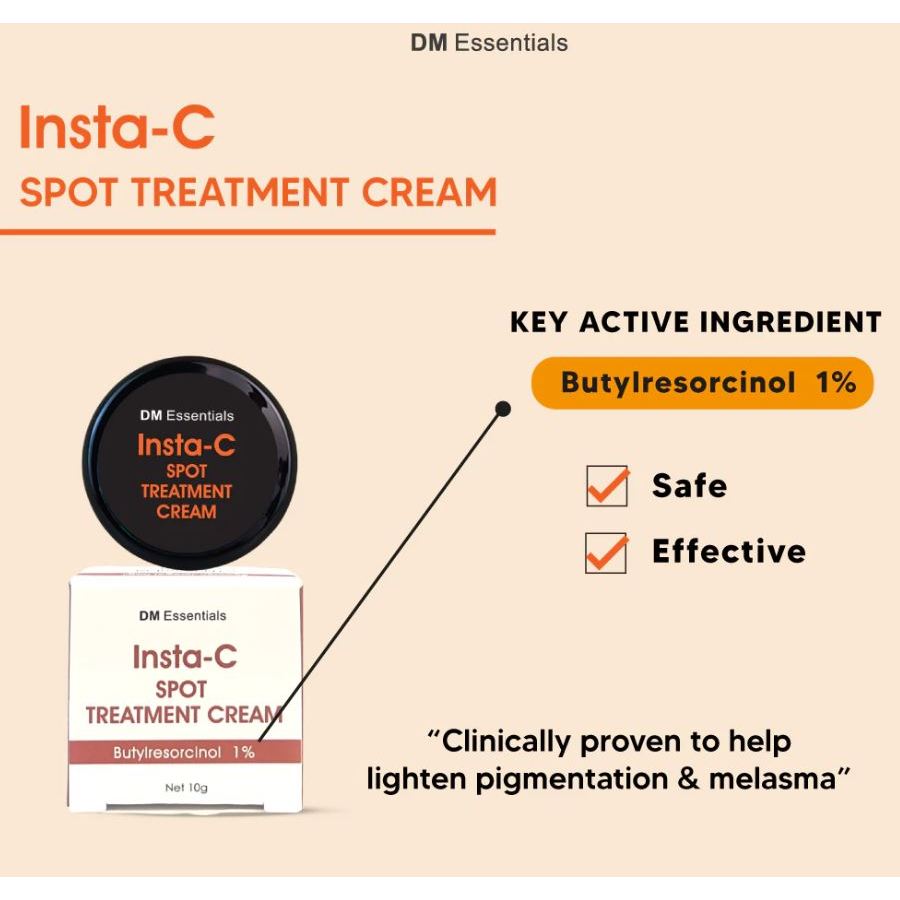 DM ESSENTIALS INSTA-C VIT C SPOT TREATMENT CREAM 10 G - FOR PIGMENTATION | Shopee Malaysia