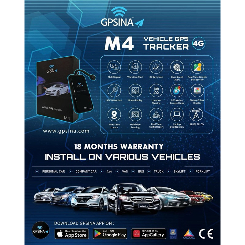 4G GPSINA M4 CAR GPS TRACKER (12V~24V) COMPLETE PLUG & PLAY FOR TOYOTA ...