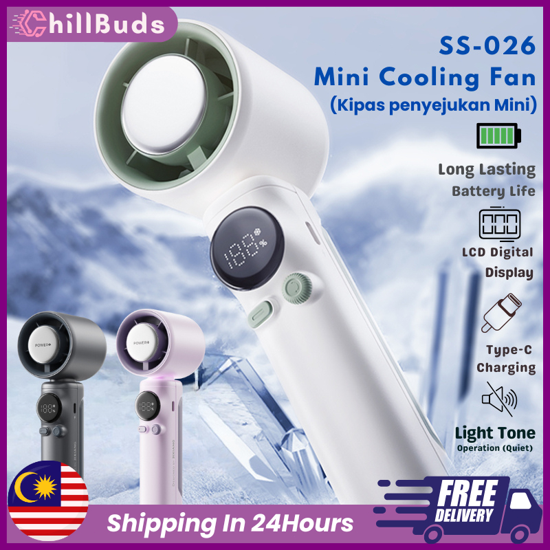 ChillBuds SS-026 Mini Cooling Fan High Speed Fan Portable 4000mAh ...