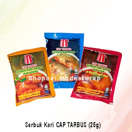 CAP TARBUS (Pek Kecil) Serbuk Kari Ikan Rempah Kari Ayam Daging Pes ...
