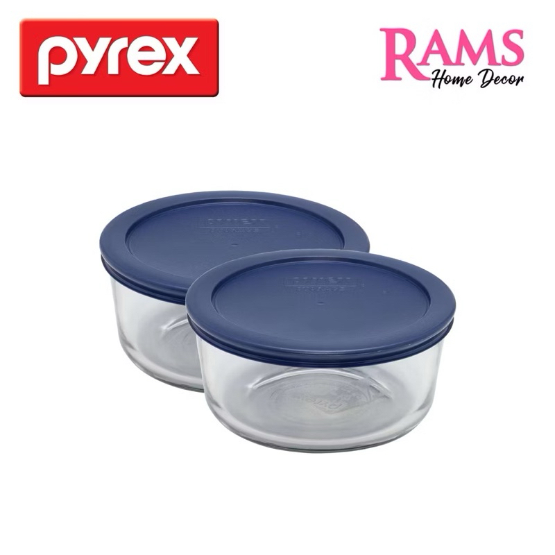 Pyrex 4pcs with caver Simply Store Round Glass Food Storage Container ...