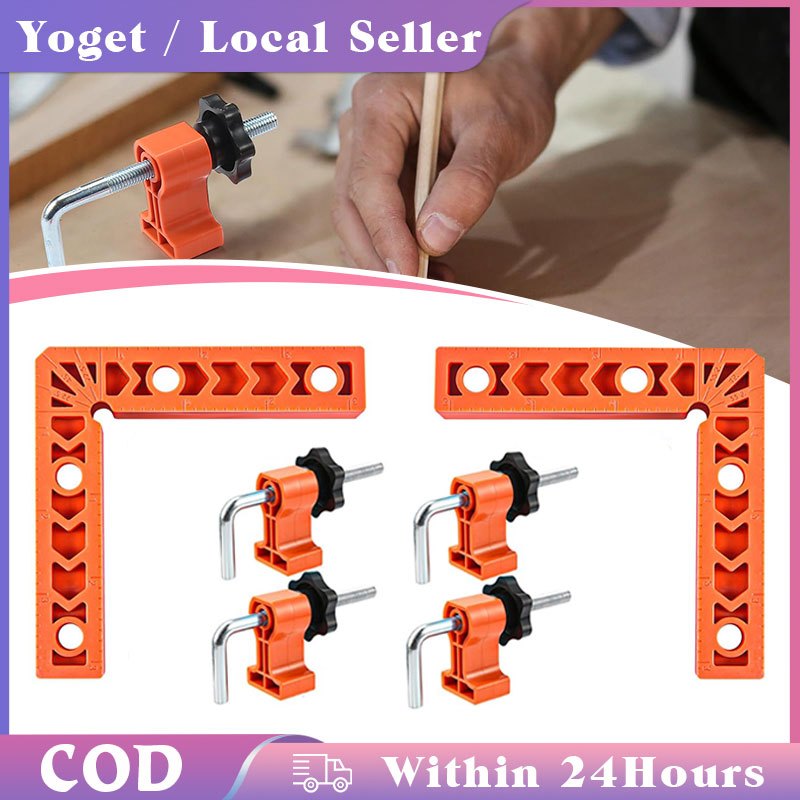2 Sets Professional Woodworking Clamps/Right Angle Squares /L-Shaped ...