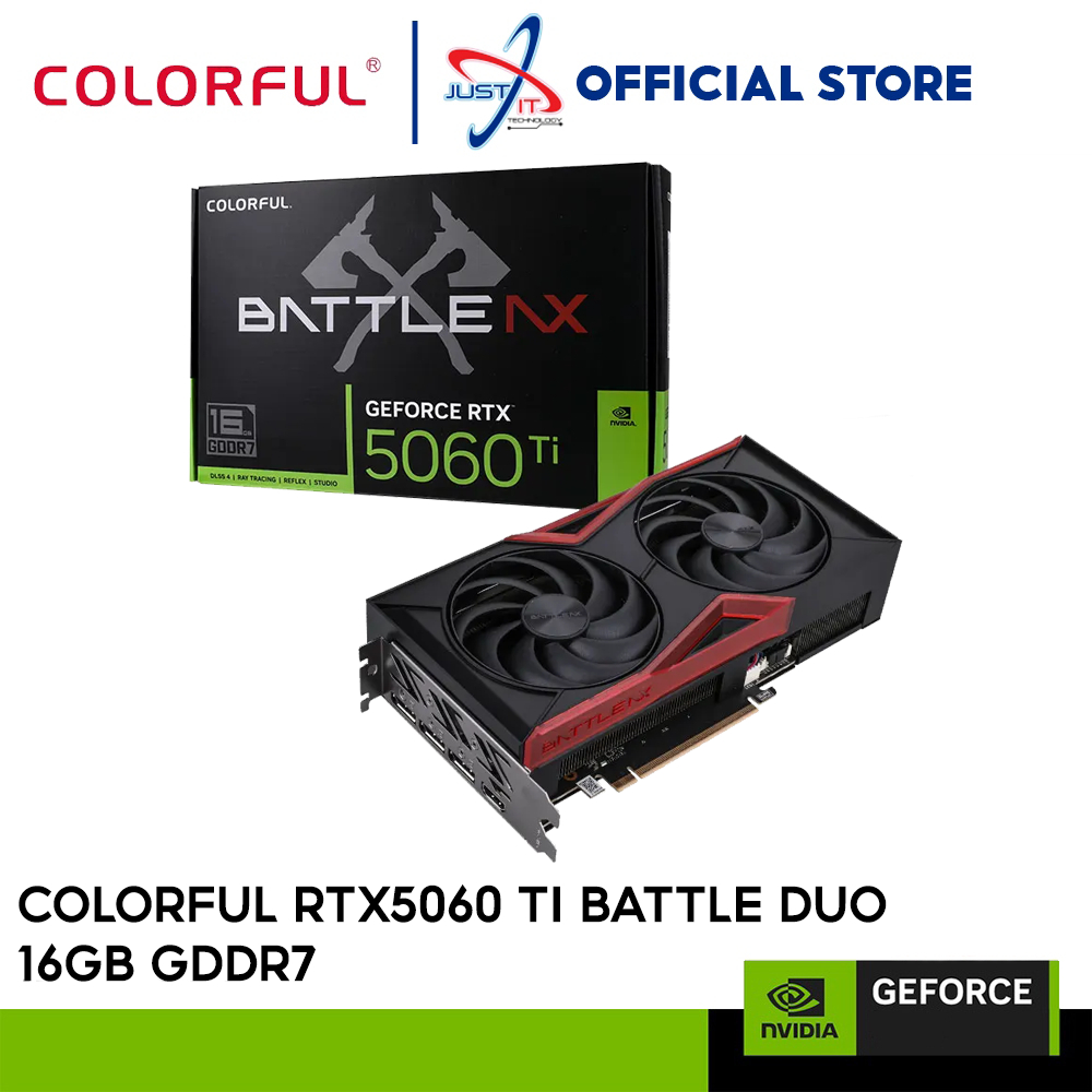 COLORFUL GeForce RTX 5060 Ti BATTLE NB DUO 16GB GDDR7 GRAPHICS CARD ...