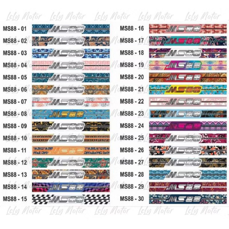 MS 88 Sticker topi Pelekat (HELMET ms88 MS 88) waterproof protect ...