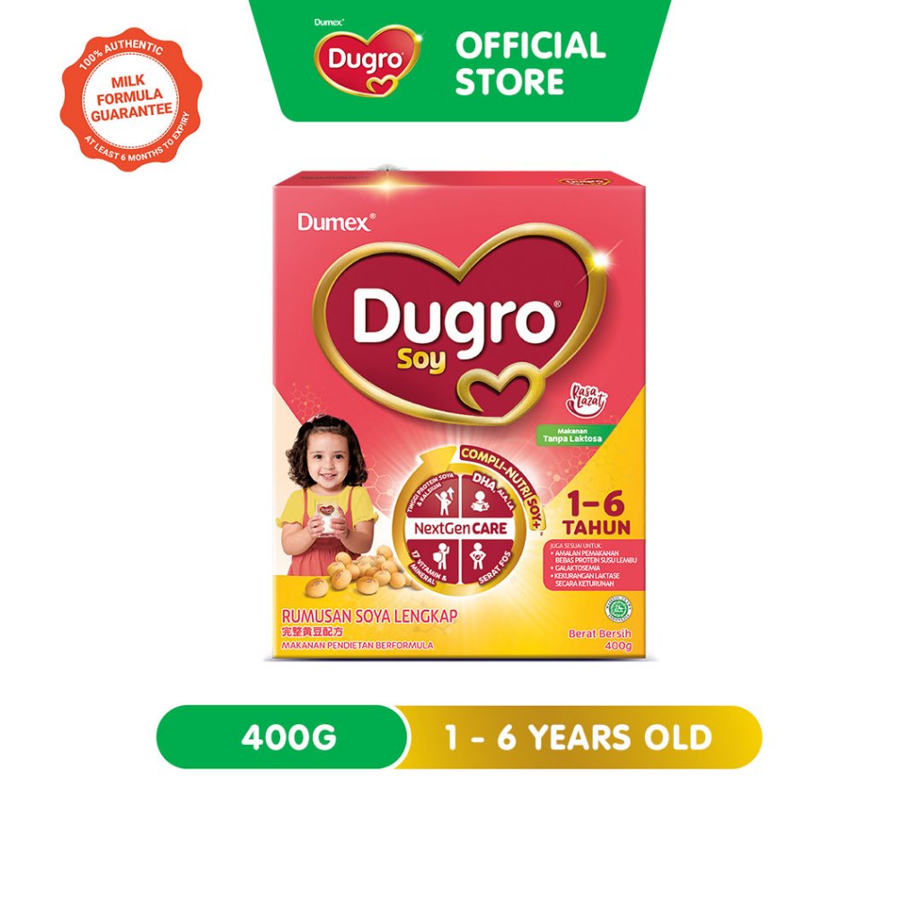 Dumex Dugro Soy Tailored Nutrition Milk Formula 1-6 years (400g) (Susu ...