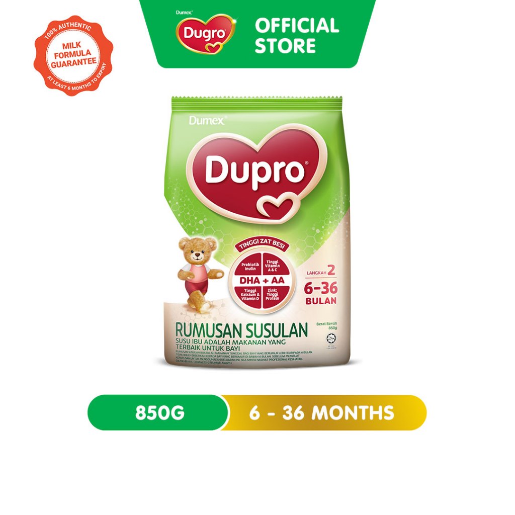 Dumex Dupro Step 2 Follow-on Milk Formula 6-36 months (850g) (Susu ...