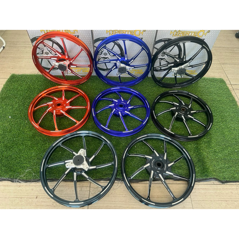 100% Original Hypertech Rim yamaha NVX 155 V1 V2 Hypertech Pro RX8 CNC 1.6-1.6 17inchi 8batang ...