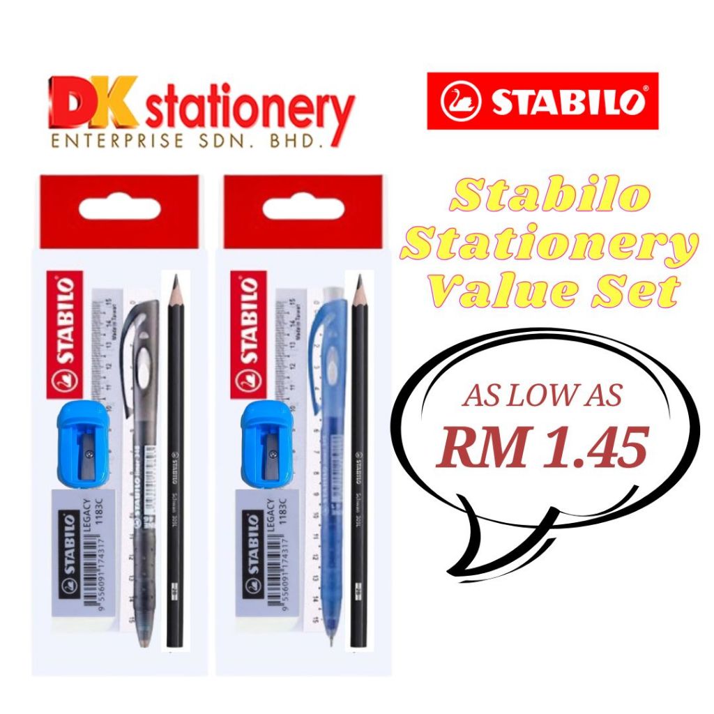 Stabilo Value Stationery Set / Student Value Pack RM0.99 (Jualan Lelong ...