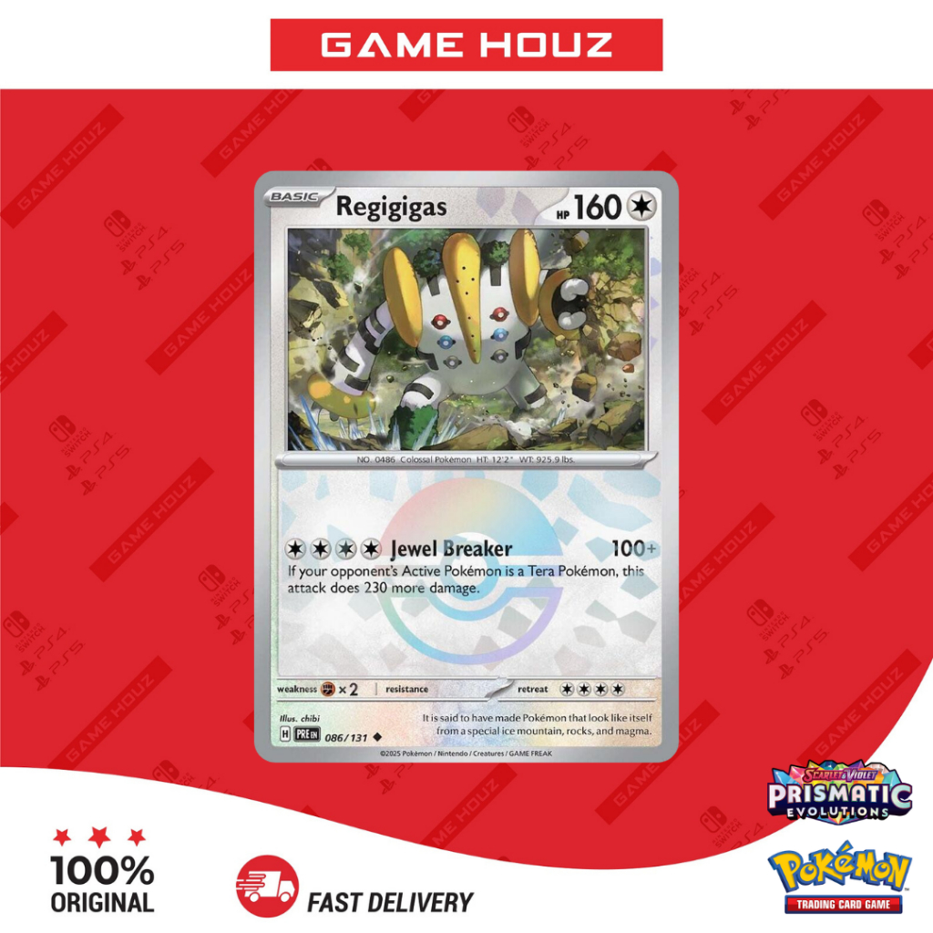 (PTCG) Regigigas (086/131) [SV8.5-Scarlet & Violet Prismatic Evolutions] | Shopee Malaysia