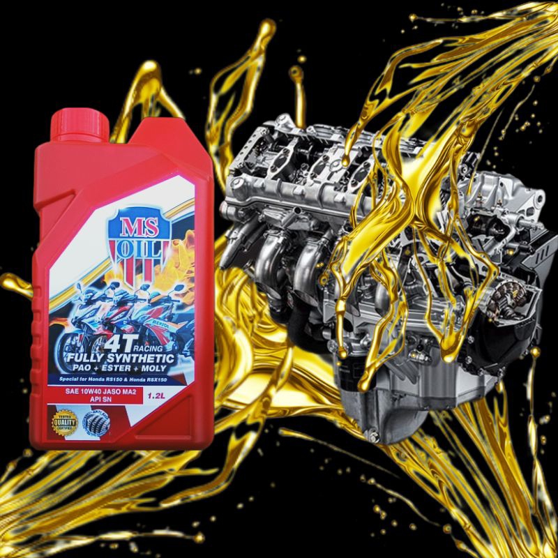 MS OIL 4T Racing Perfomance FULL SYNTHETIC 10W40 (PAO+ESTER+MOLY) 1.2L ...