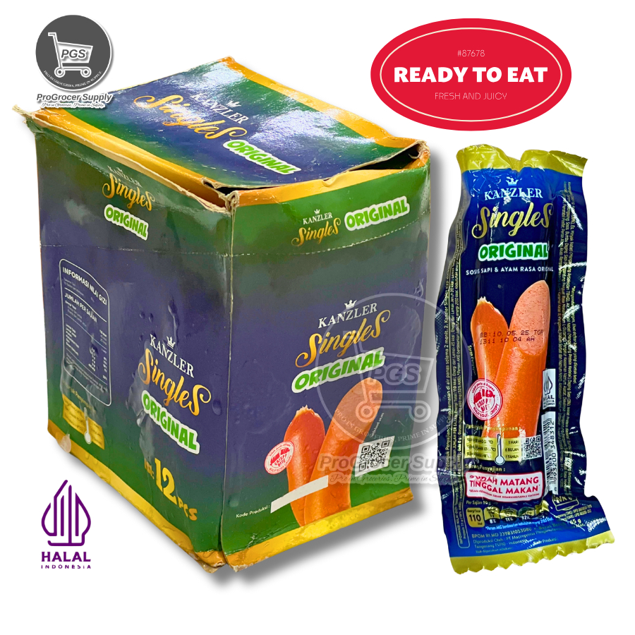 60g x 12pcs Kanzler Brand Singles Original Sausage Sosis & Ayam 12pcs ...