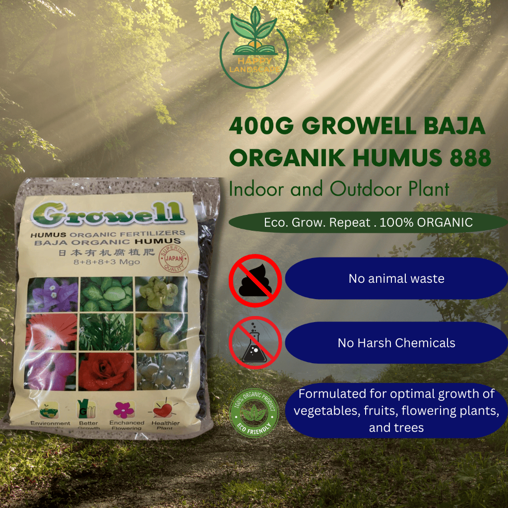 400g GROWELL Baja Organik Humus Organic Fertilizer Sesuai bagi ...
