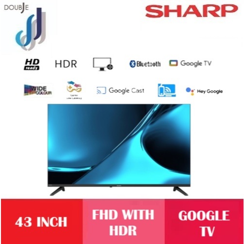 Sharp 43 INCH 2K FHD GOOGLE TV 2T-C43GH3000X | Shopee Malaysia