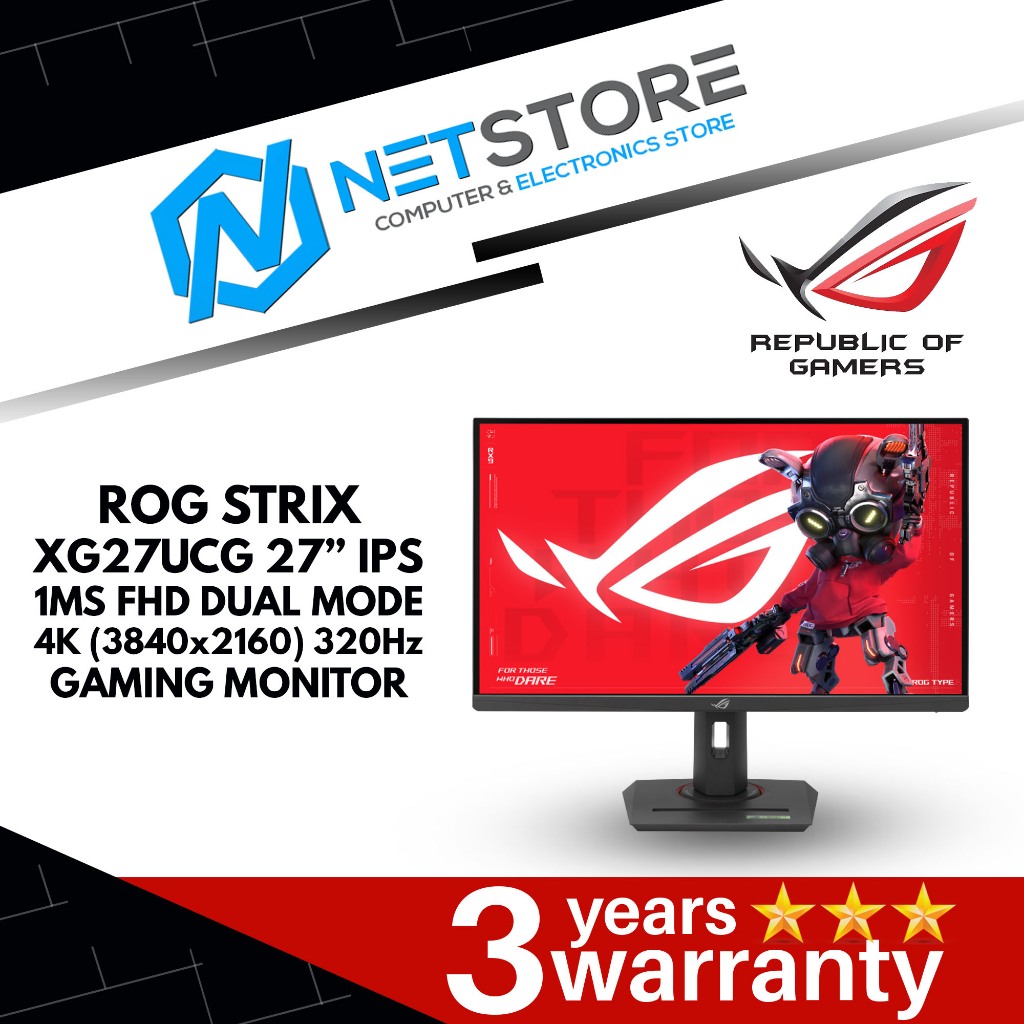 ASUS ROG STRIX XG27UCG 27” IPS 1MS FHD DUAL MODE 4K (3840x2160) 320Hz ...