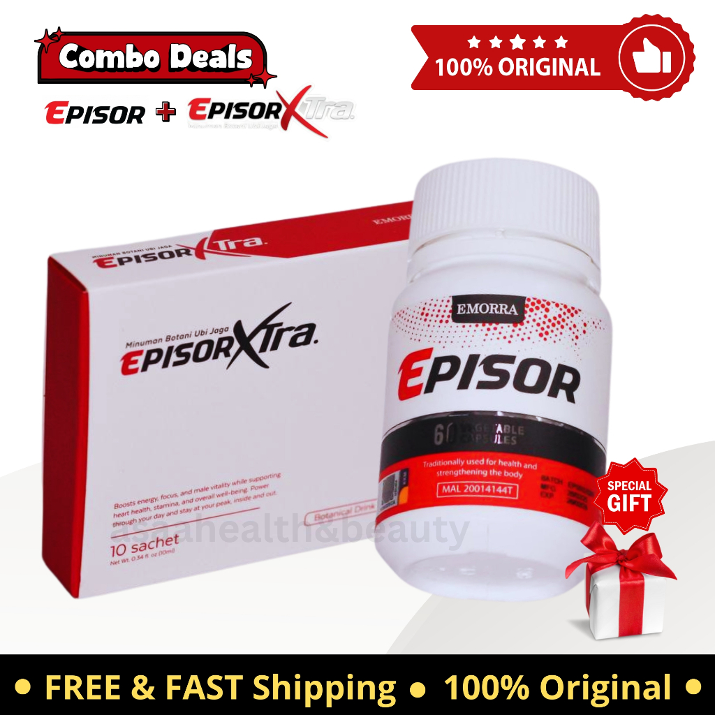 Episor + Episor Xtra + Special Freegift 100% Original Emorra HQ ...