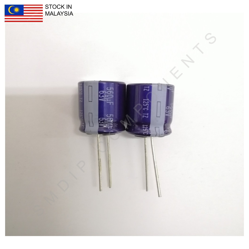 Japanese-Grade 560uF 63V 125°C, Radial Capacitor, 18mm x 20mm | Shopee ...