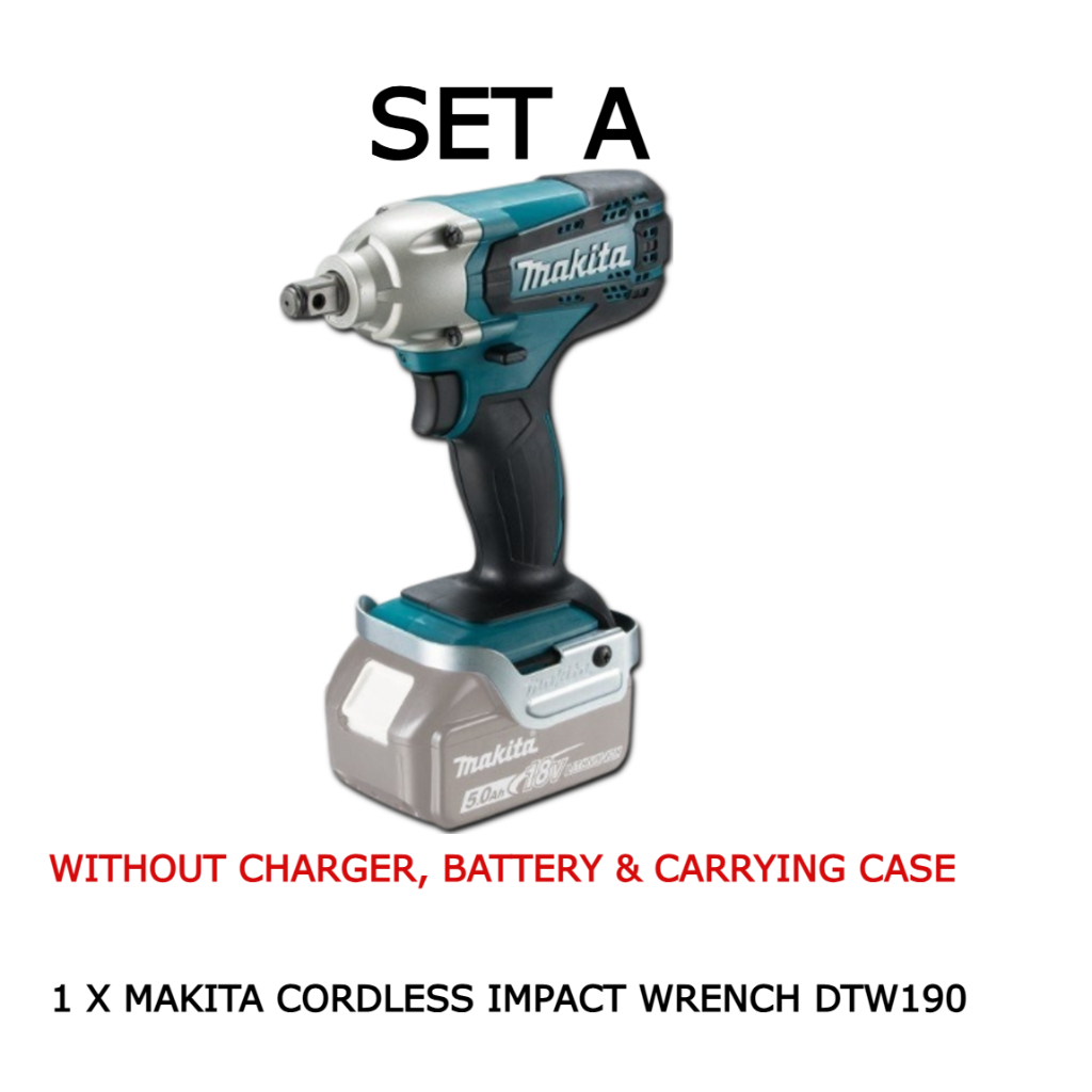 MAKITA DTW190 / DTW190ZX / DTW190RFX2 18V Cordless Impact Wrench 12.7MM ...