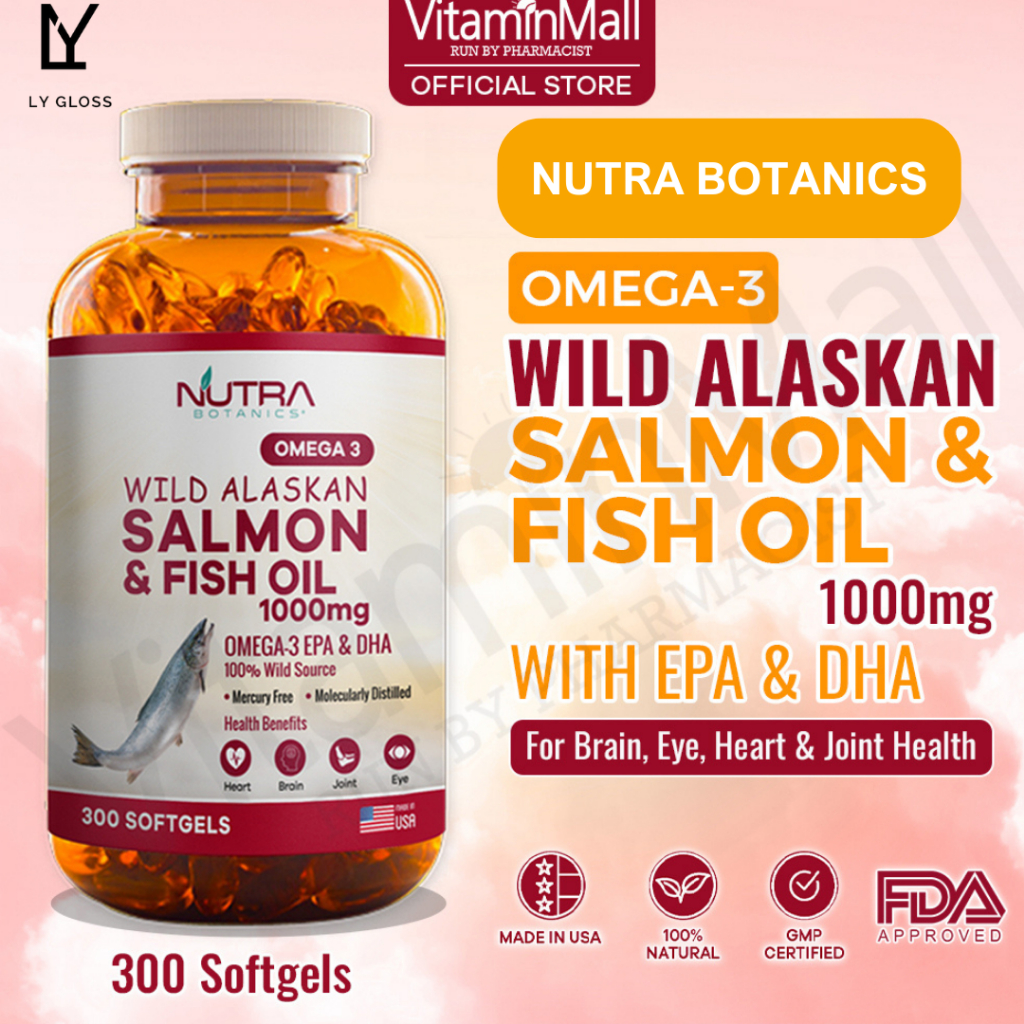 [Ready Stock] Nutra Botanics Wild Alaskan Omega 3 Salmon Fish Oil ...