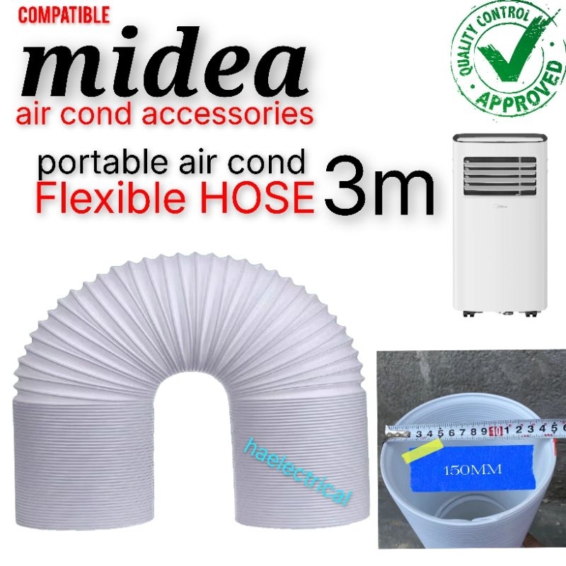 Portable air cond FIEXIBLE HOSE 3M 1.5M (150mm input ) | Shopee Malaysia