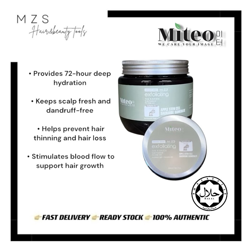 MITEO Exfoliating Scalp Cooling Hair Treatment 500ml With Free gift ...