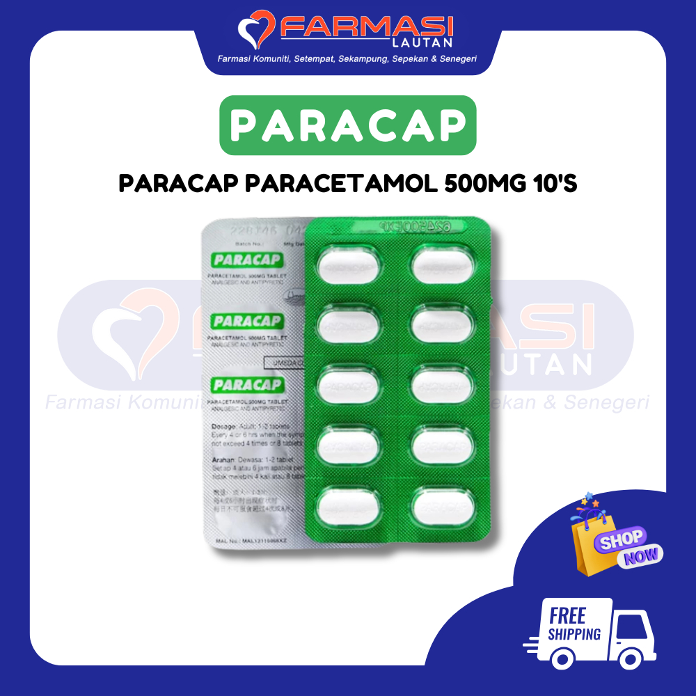 PARACAP Paracetamol 500mg 10's | Shopee Malaysia