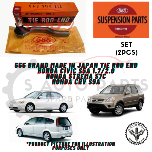 HONDA CIVIC S5A 1.7/2.0 / STREMA S7C / CRV S9A 555 BRAND MADE in JAPAN ...